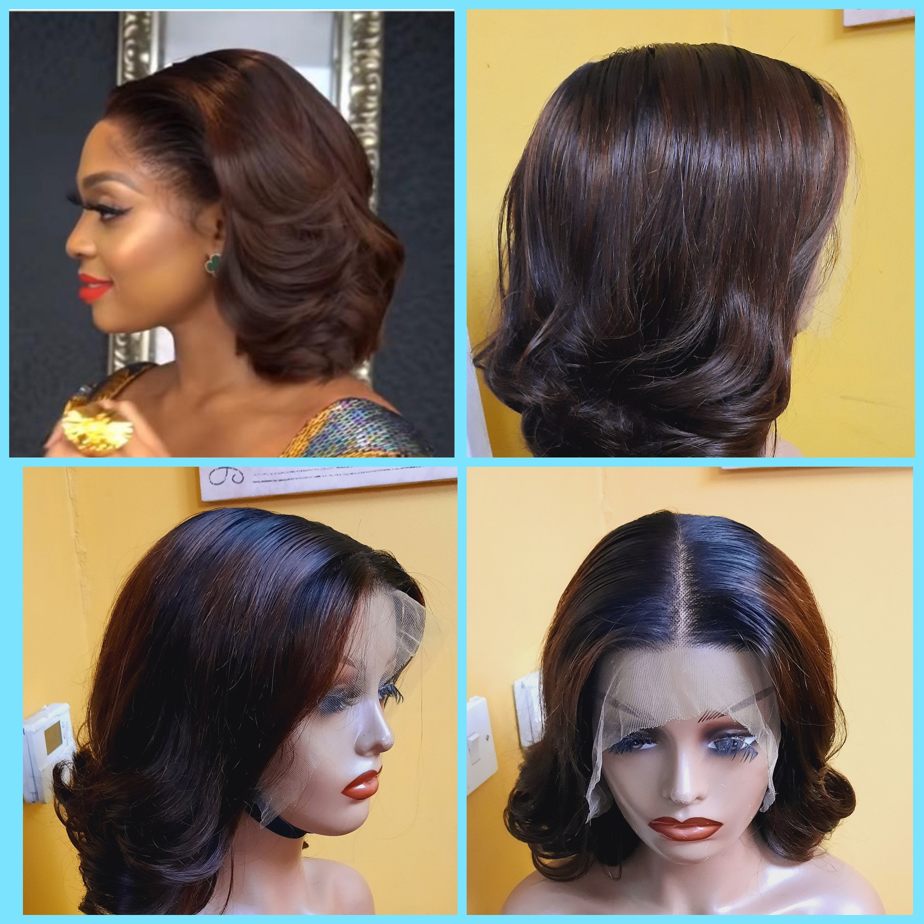 HD Lace 13x6 Ombre 1b/brown 12A Grade High Quality Peruvian Human Hair ...