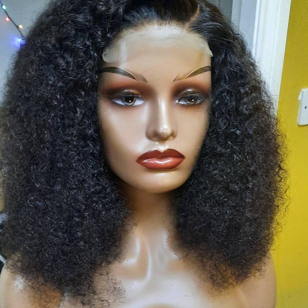 Transparent Lace Human Hair Wig - Etsy