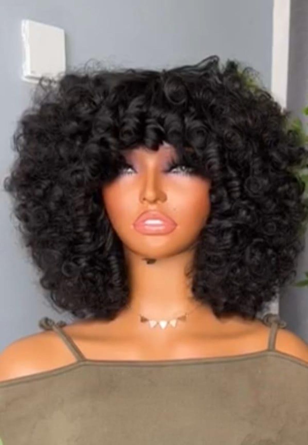 High Quality Peruvian Human Hair Funmi Bouncy Curls Afro Style Non Lace ...