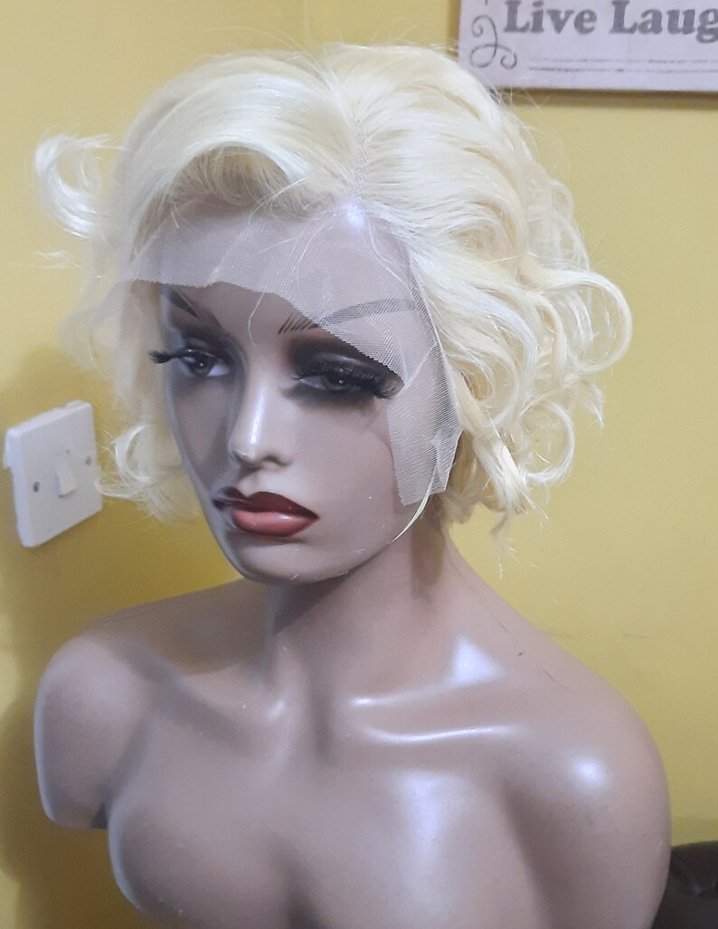 Virgin 13x4 Loose Curly Short Pixie Cut Lace Wig in 613,, 99j - Etsy
