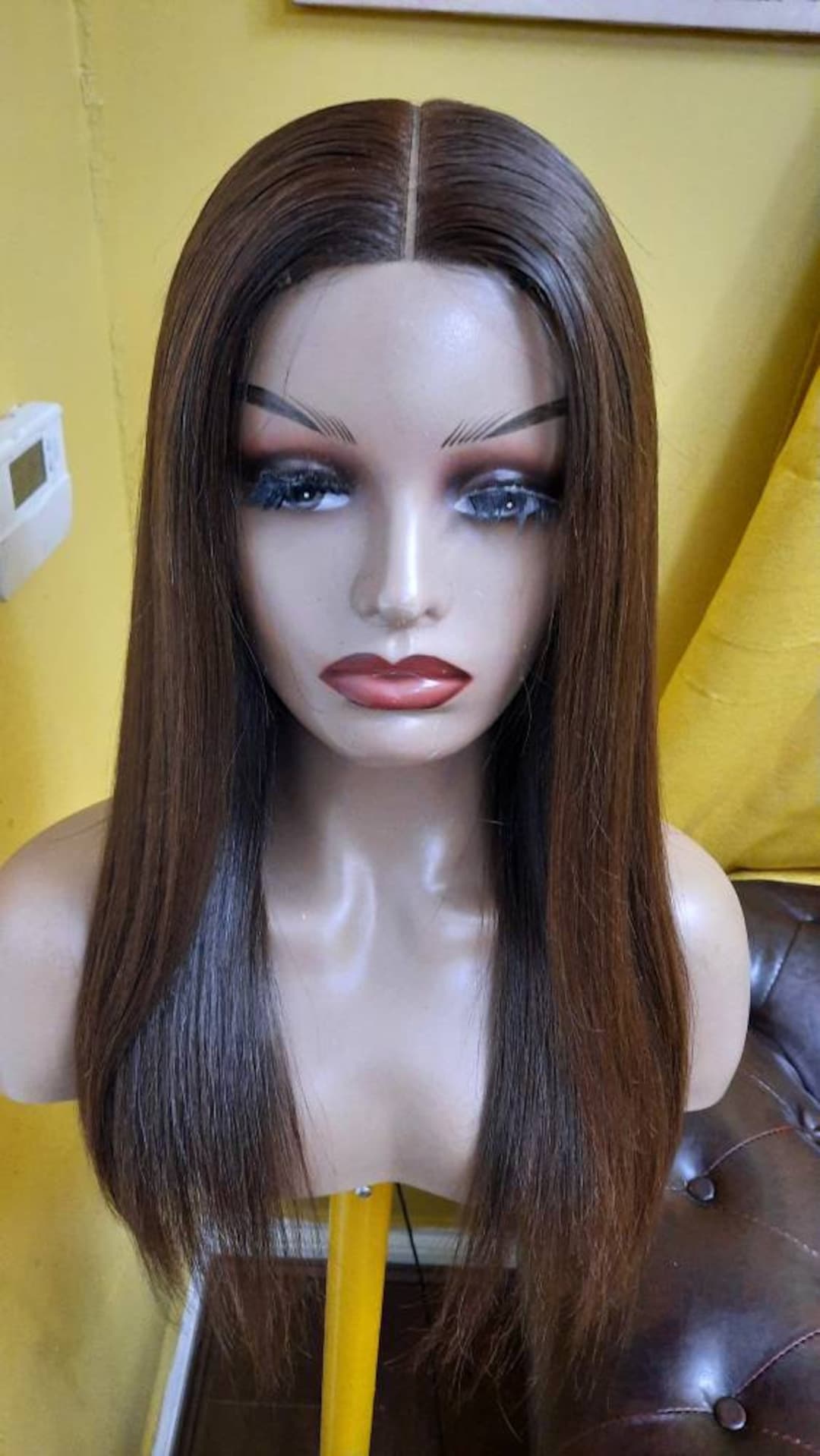 Glueless Brown Raw Vietnamese High Quality Human Hair Straight 2x6 ...
