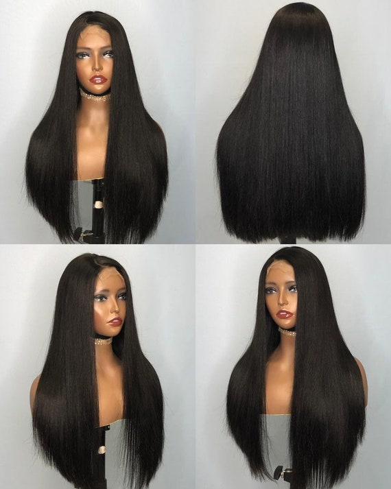 Cambodian Bone straight super double drawn high quality human hair wig 24inches