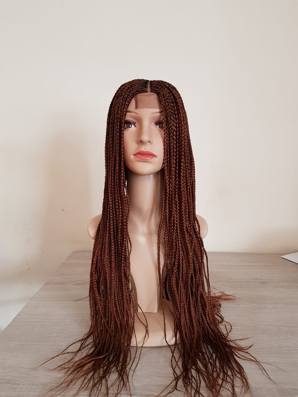 Middle Part Box Braided Wig - Etsy