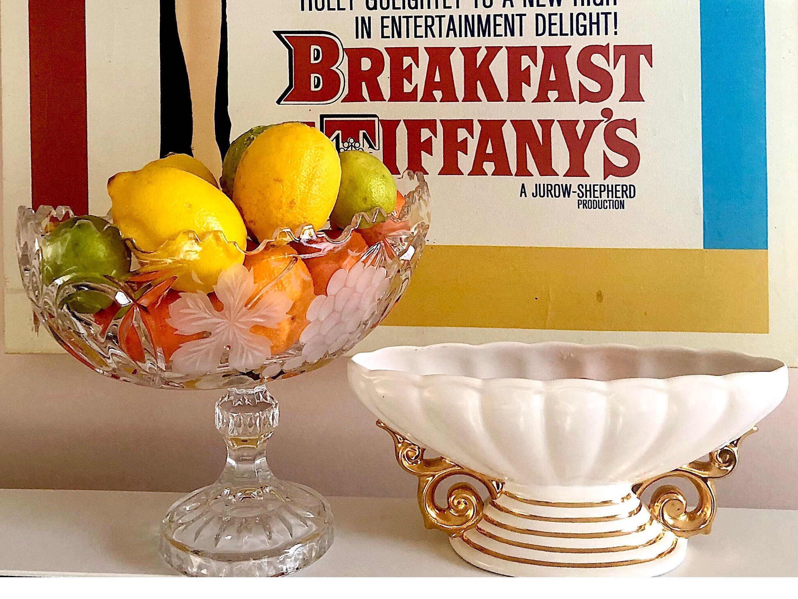 Waltham Cut Glass Decorative Mantle Vase on Pedestal Base. Decorative ...