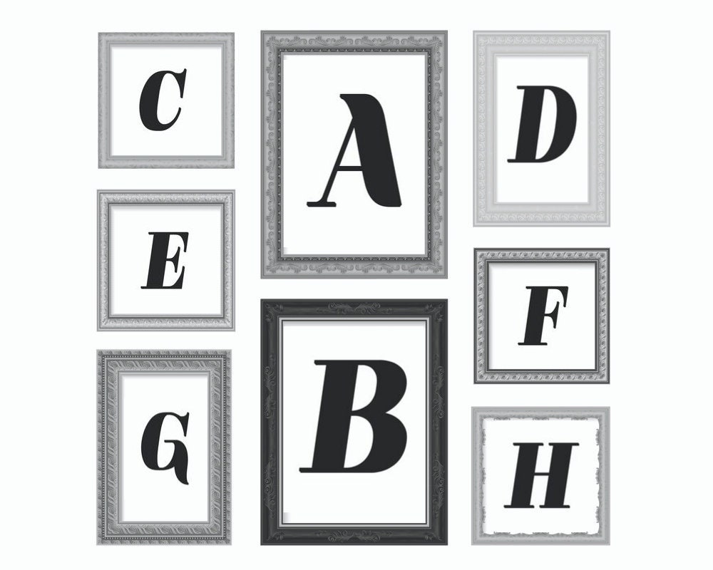 Letters of the Alphabet Printable Poster Typography - Etsy