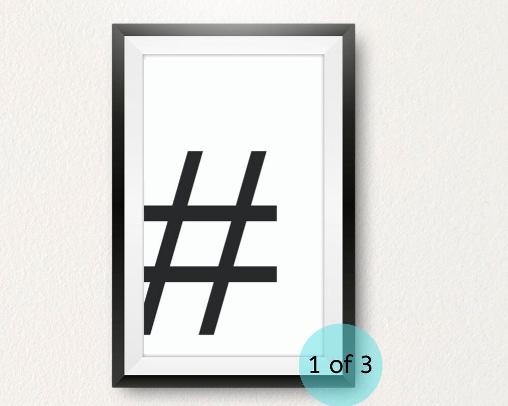 Hash & Cash 3-piece Printable Wall Art Set, Modern Minimalist Posters ...