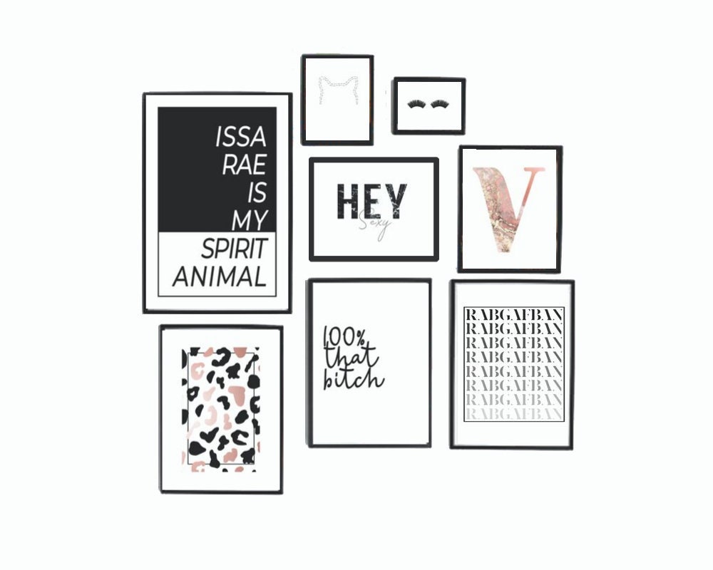 Issa Rae is My Spirit Animal Wall Art Print, Modern Typography Home ...