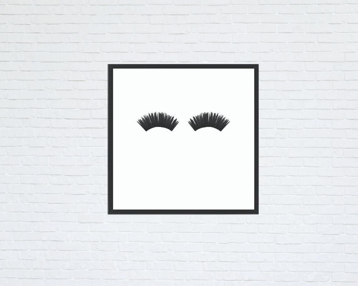 Lashes Printable Wall Art Instant Downloadble Gift Eyelashes - Etsy