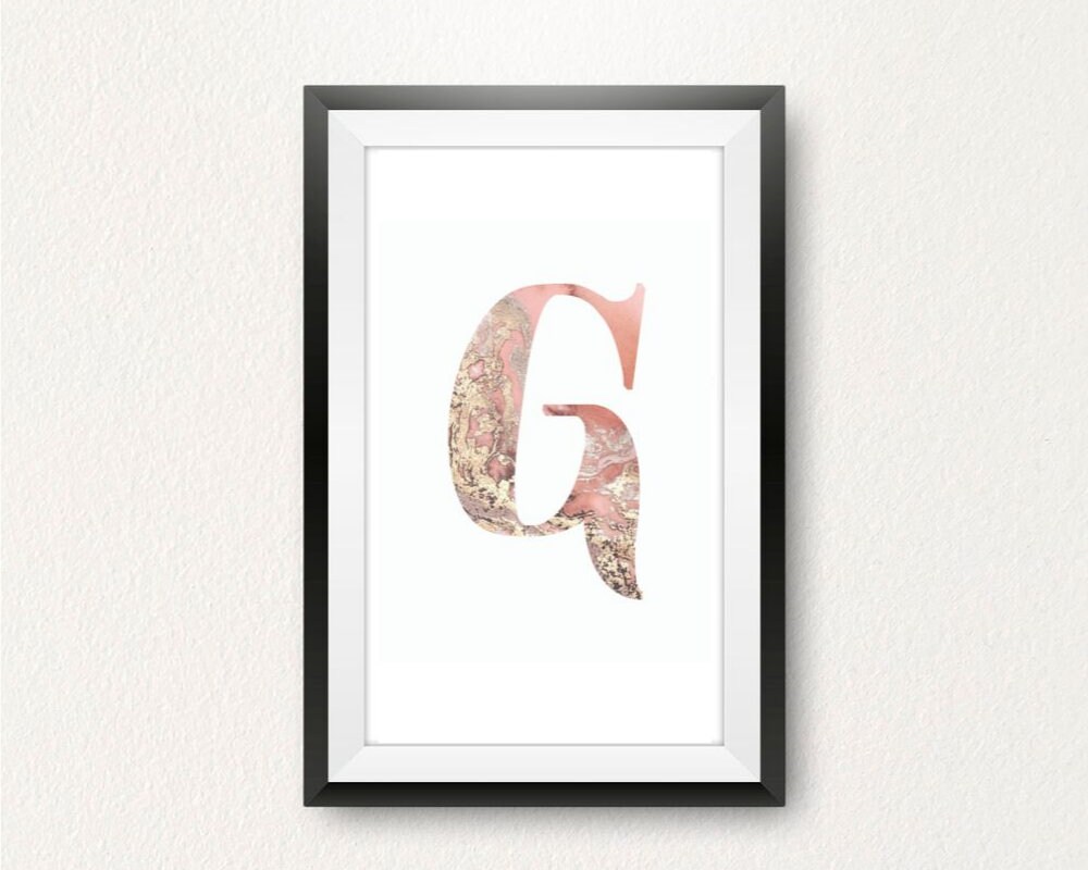 Marbled Letters of the Alphabet, Printable Poster, Typography ...