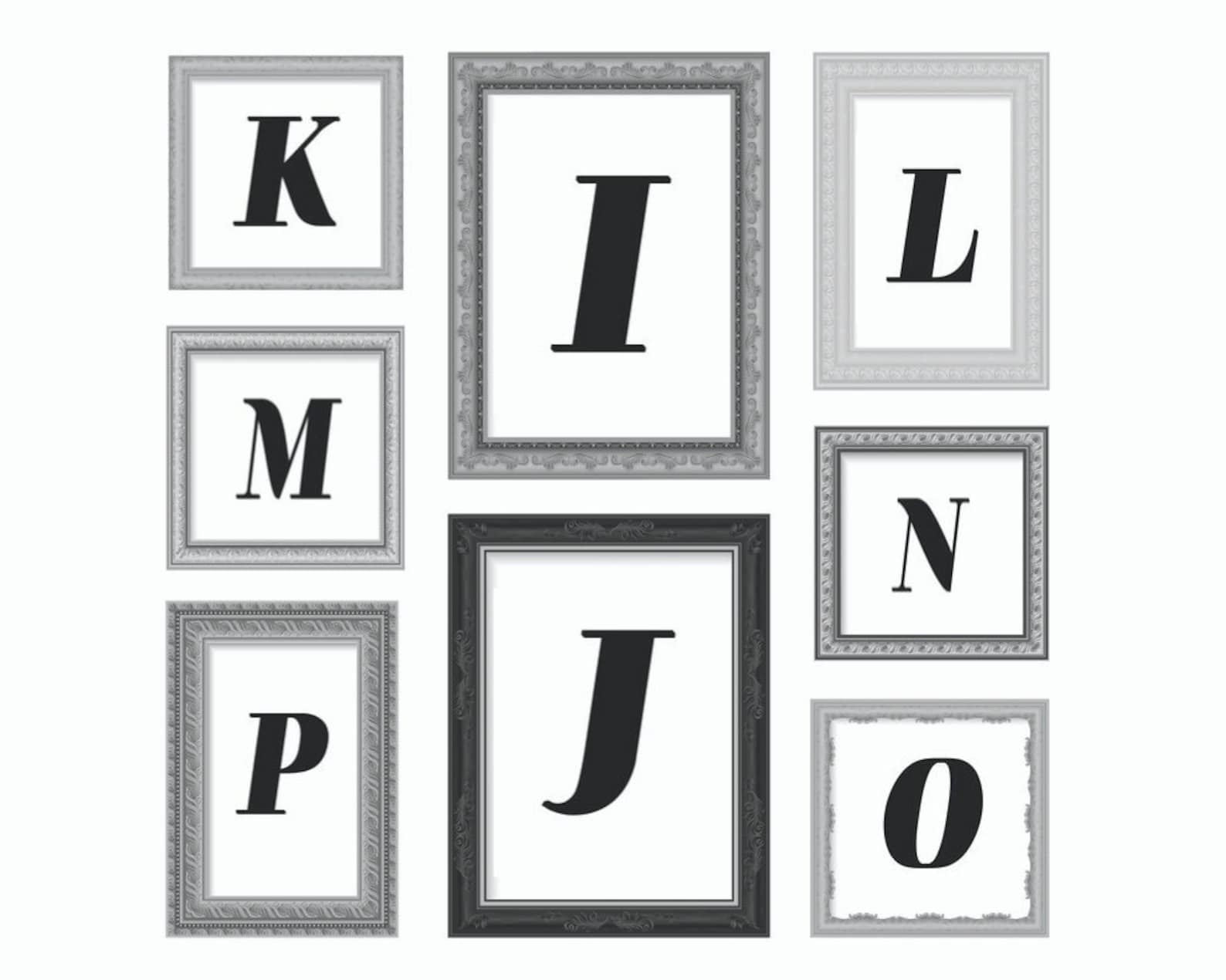 Letters of the Alphabet, Printable Poster, Typography, Scandinavian ...