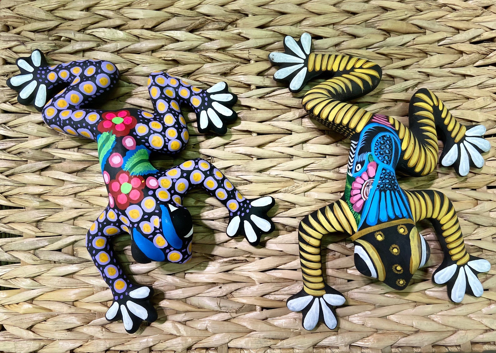 Frog Psychedelic Wall Decor Clay Pottery Alebrije | Etsy