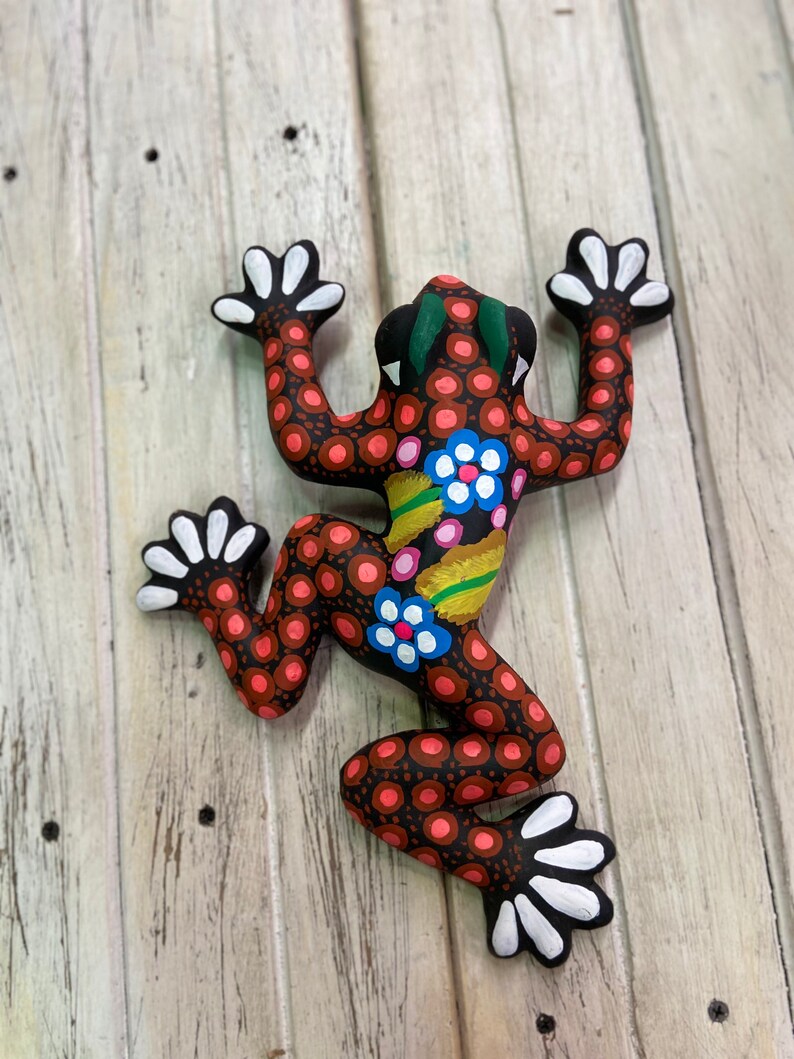 Frog Psychedelic Wall Decor Clay Pottery Alebrije | Etsy