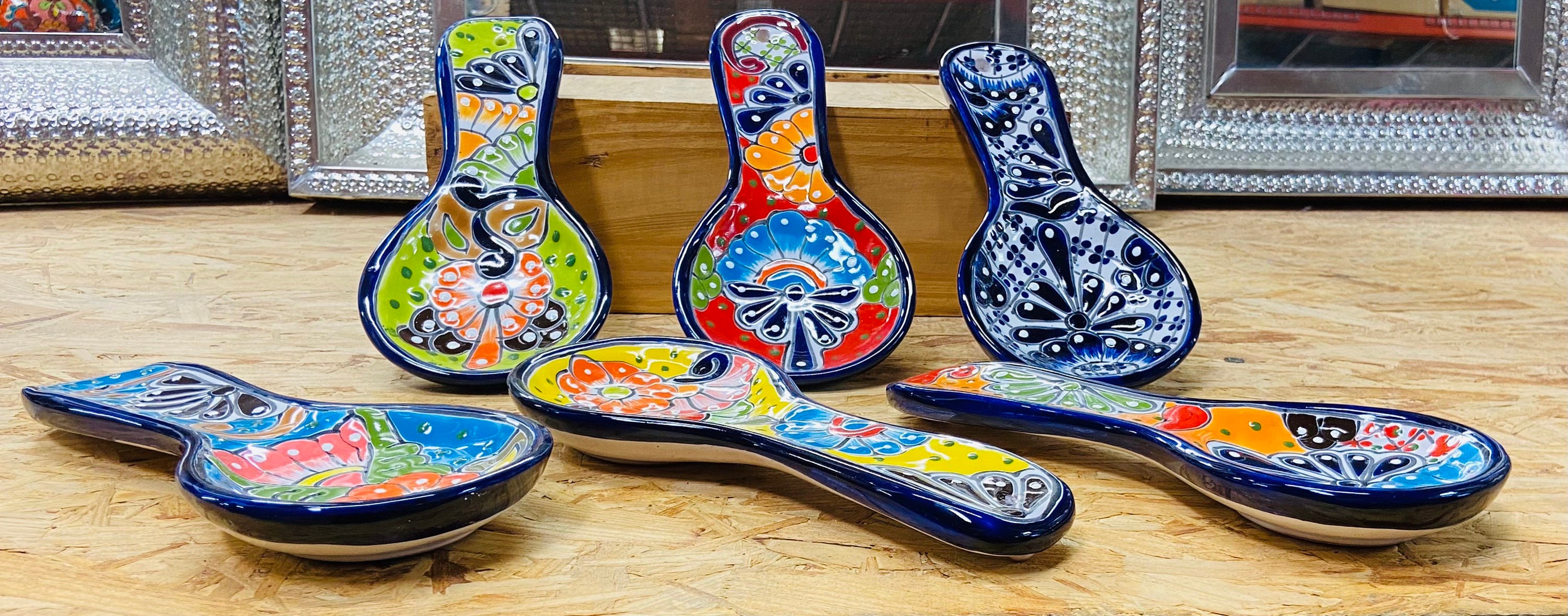 Talavera Spoon Rest Ceramic Hand Painted Kitchenware Utensil - Etsy