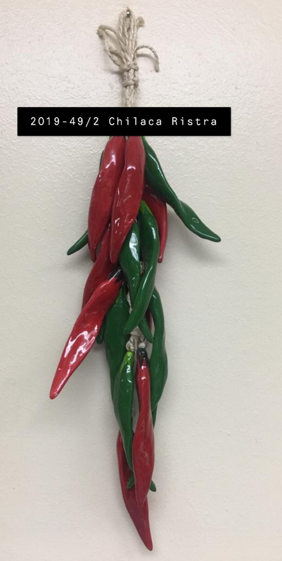 12 Mexican Chili Ristras Ceramic Chilis Hanging Ornaments - Etsy