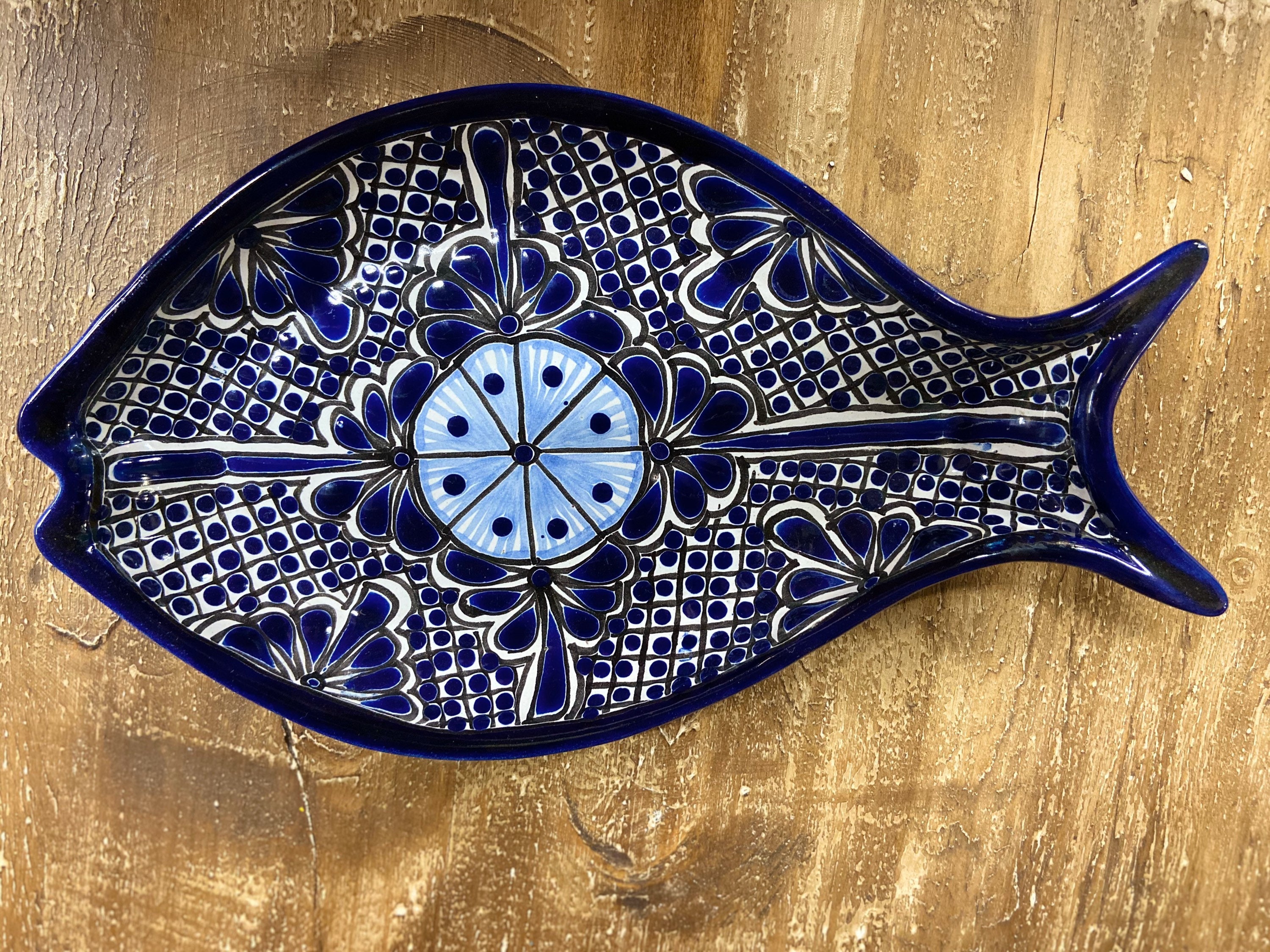Talavera Fish Shaped Serving Platter Appetizer Plate Change | Etsy
