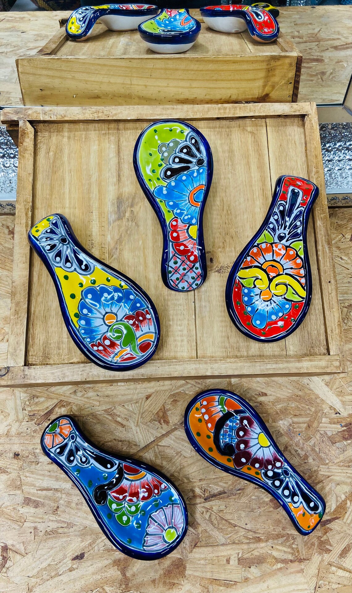 Talavera Spoon Rest Ceramic Hand Painted Kitchenware Utensil - Etsy