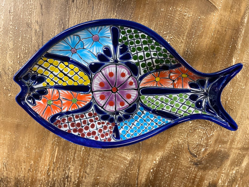 Talavera Fish Shaped Serving Platter Appetizer Plate Change | Etsy