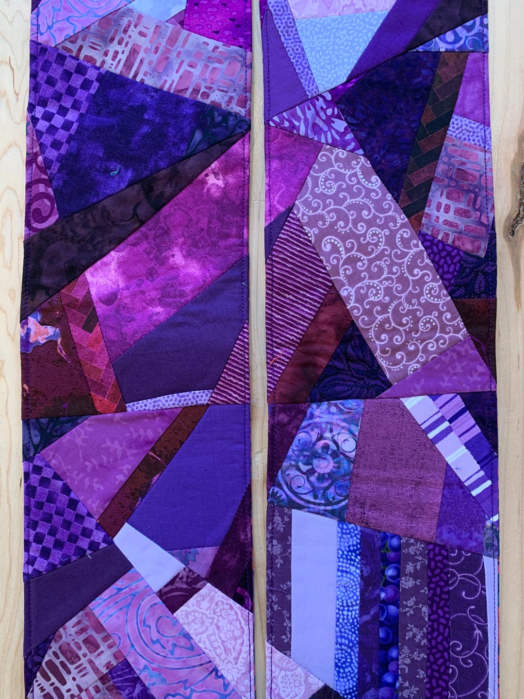 Purple Ramdom Patch Clergy Stole, Reversible Pink Comma Batik Stole ...