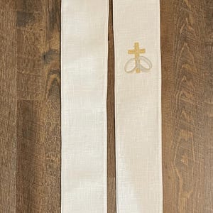 Easter Cross and Shroud Clergy Stole, Reversible Wedding Stole #1149 - Etsy
