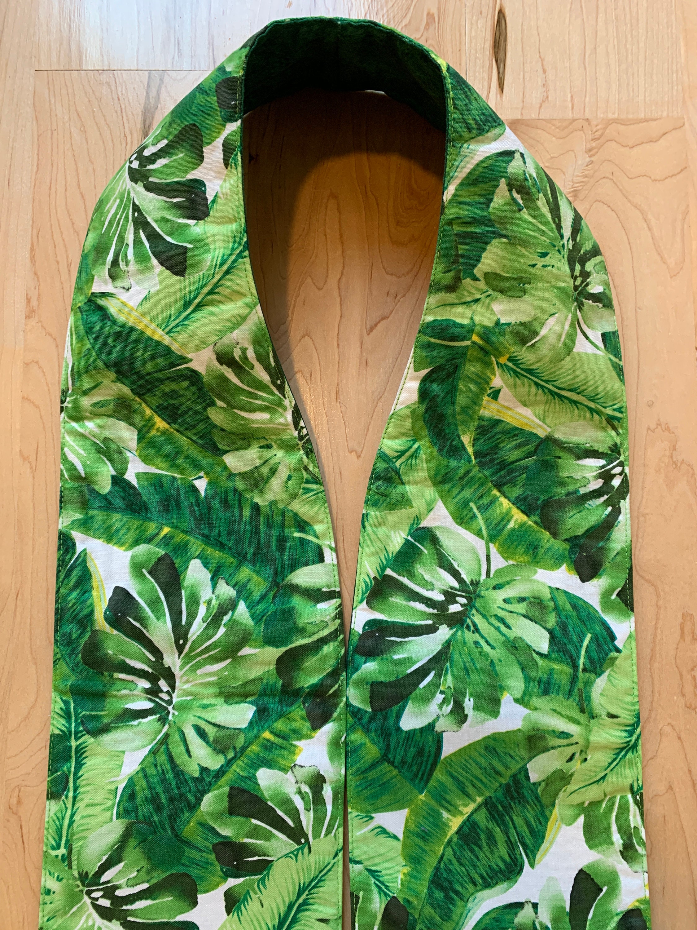 Green Tropical Leaves Clergy Stole Reversible Green Stole - Etsy