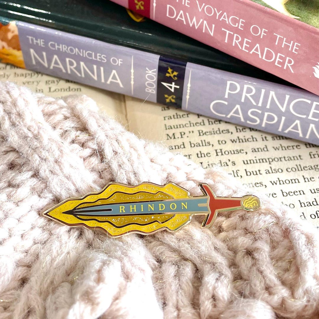 Rhindon | Bookish Sword Enamel Pin - Etsy