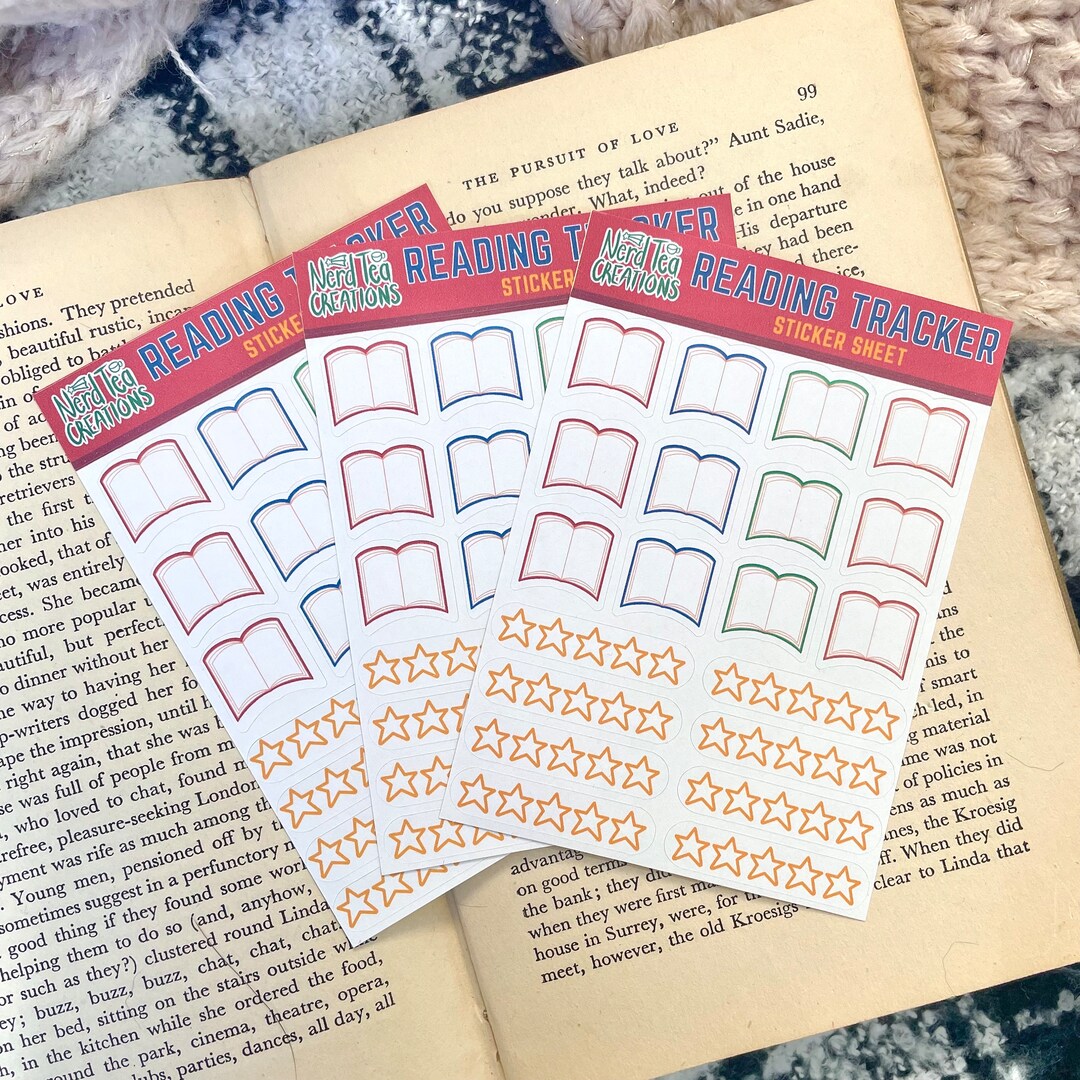 Reading Tracker Sticker Sheet - Etsy