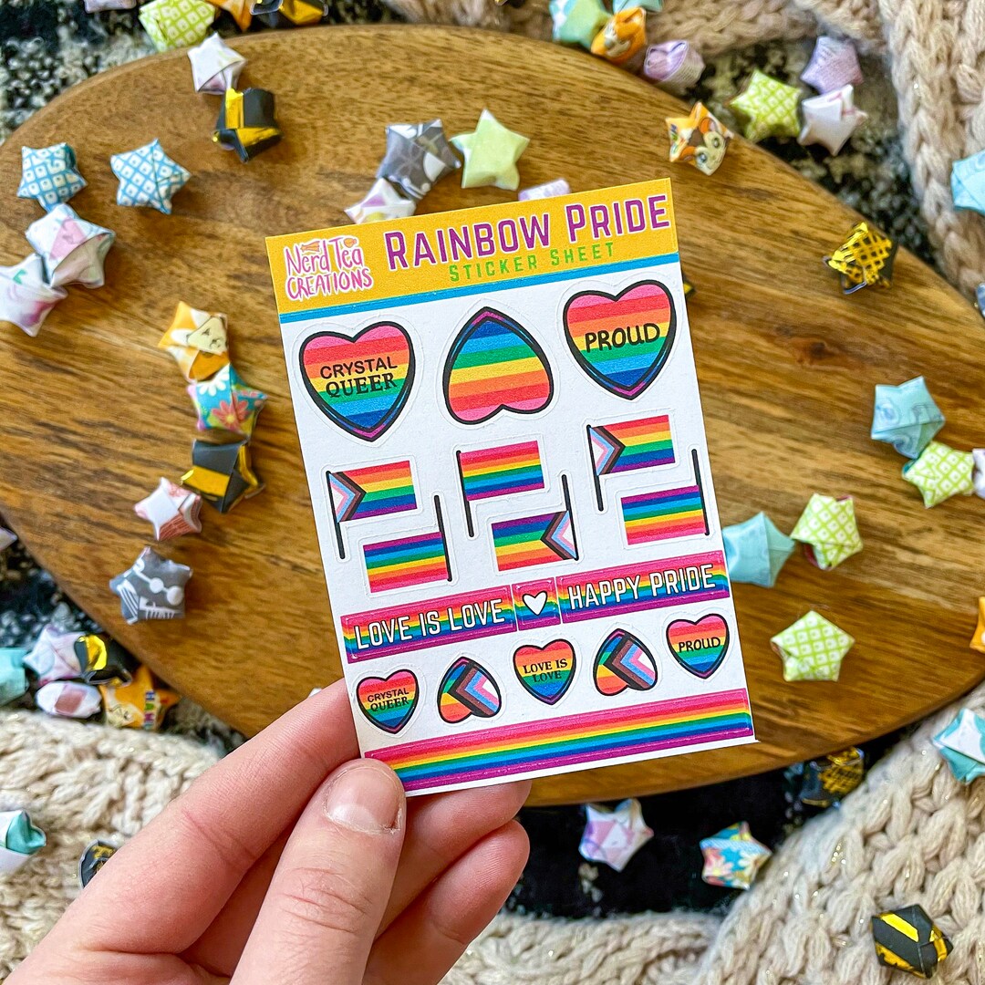 Rainbow Pride Sticker Sheet - Etsy