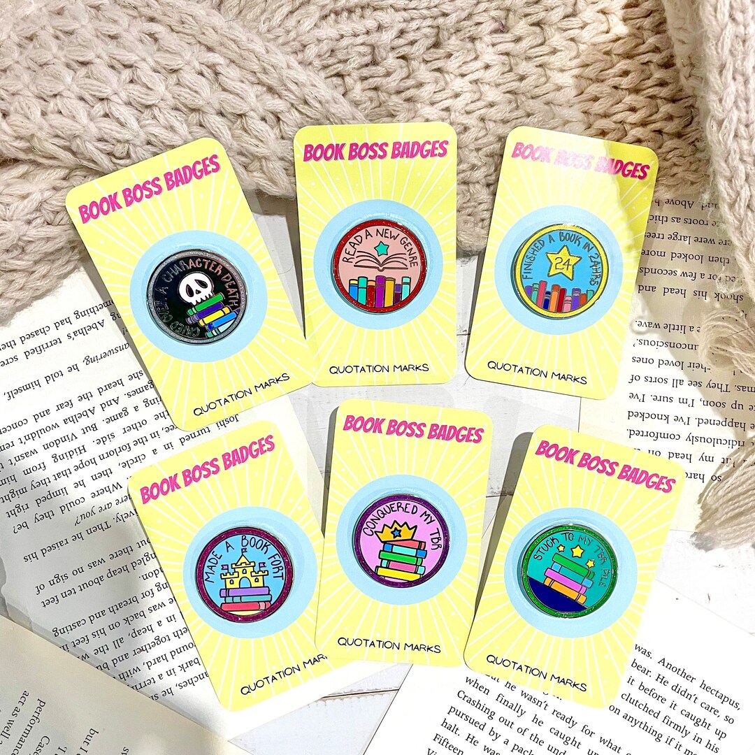 Book Boss Enamel Pins | Quotation Marks - Etsy