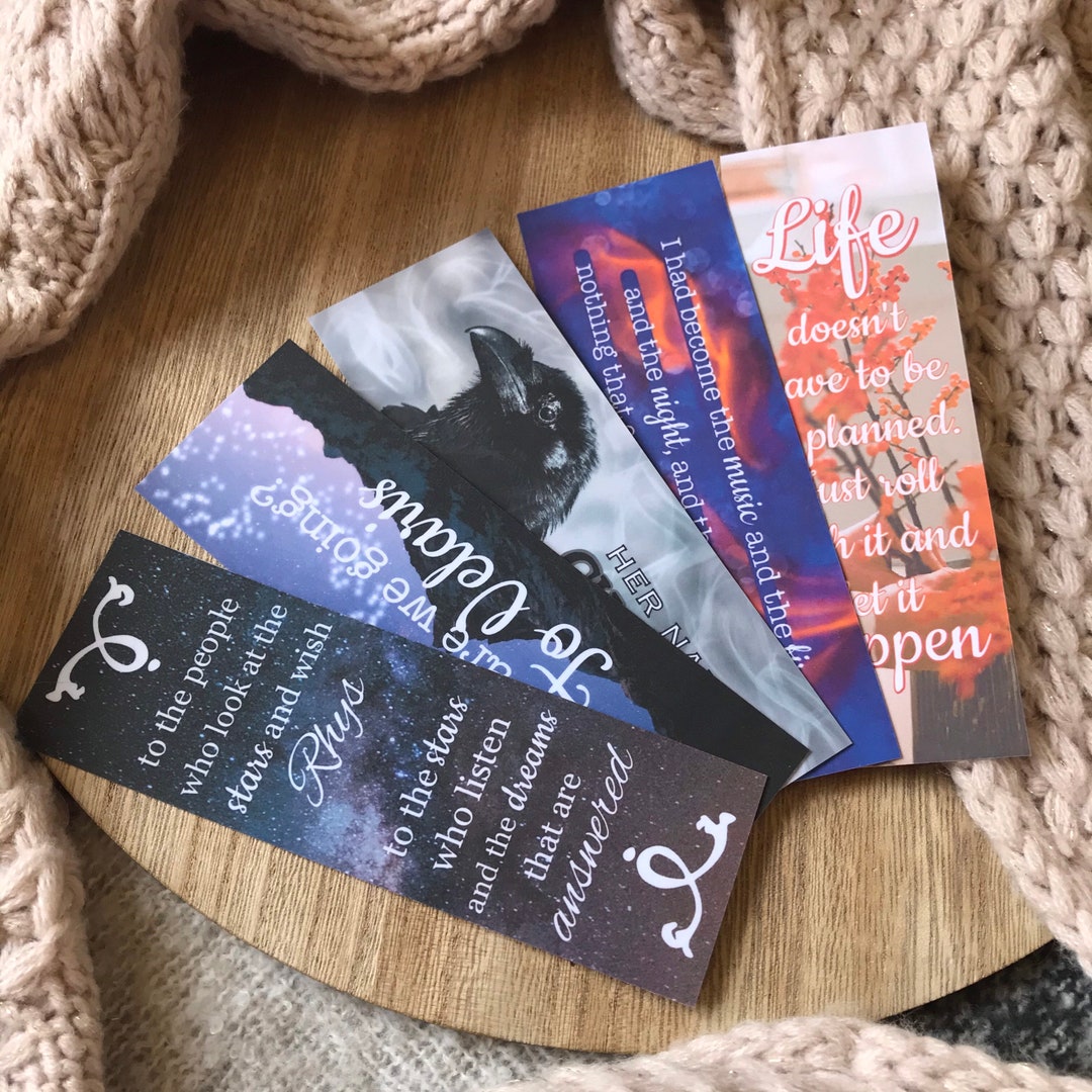 Misc. Fandom Bookmarks Nerdy Bookmarks Bookstagram Matte - Etsy