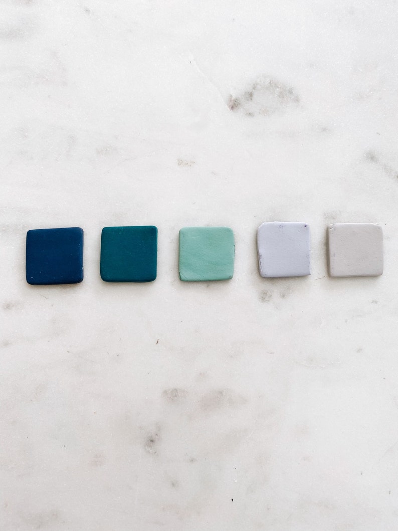 Dusty Blues Polymer Clay Color Recipe,polymer Clay Color Mixing ...