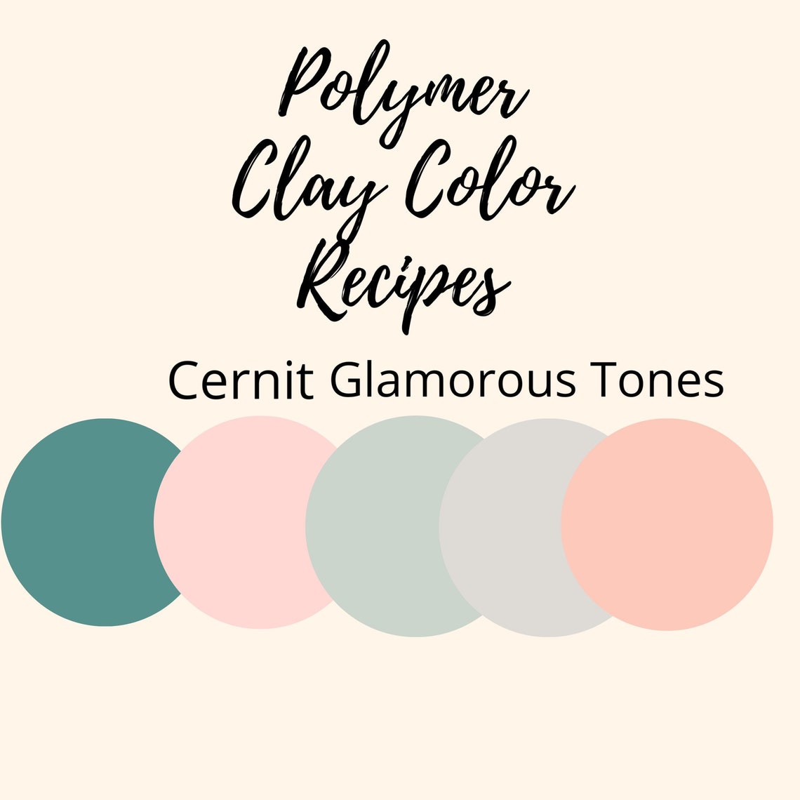 Cernit Polymer Clay Color Recipepolymer Clay Color Mixing | Etsy