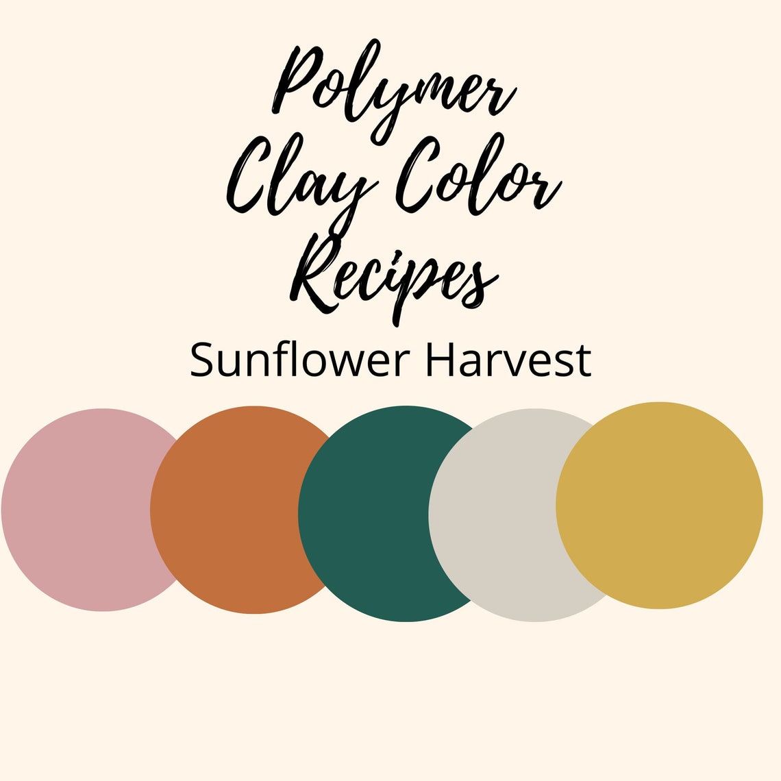 Polymer Clay Color Recipepolymer Clay Color Mixingsunflower - Etsy