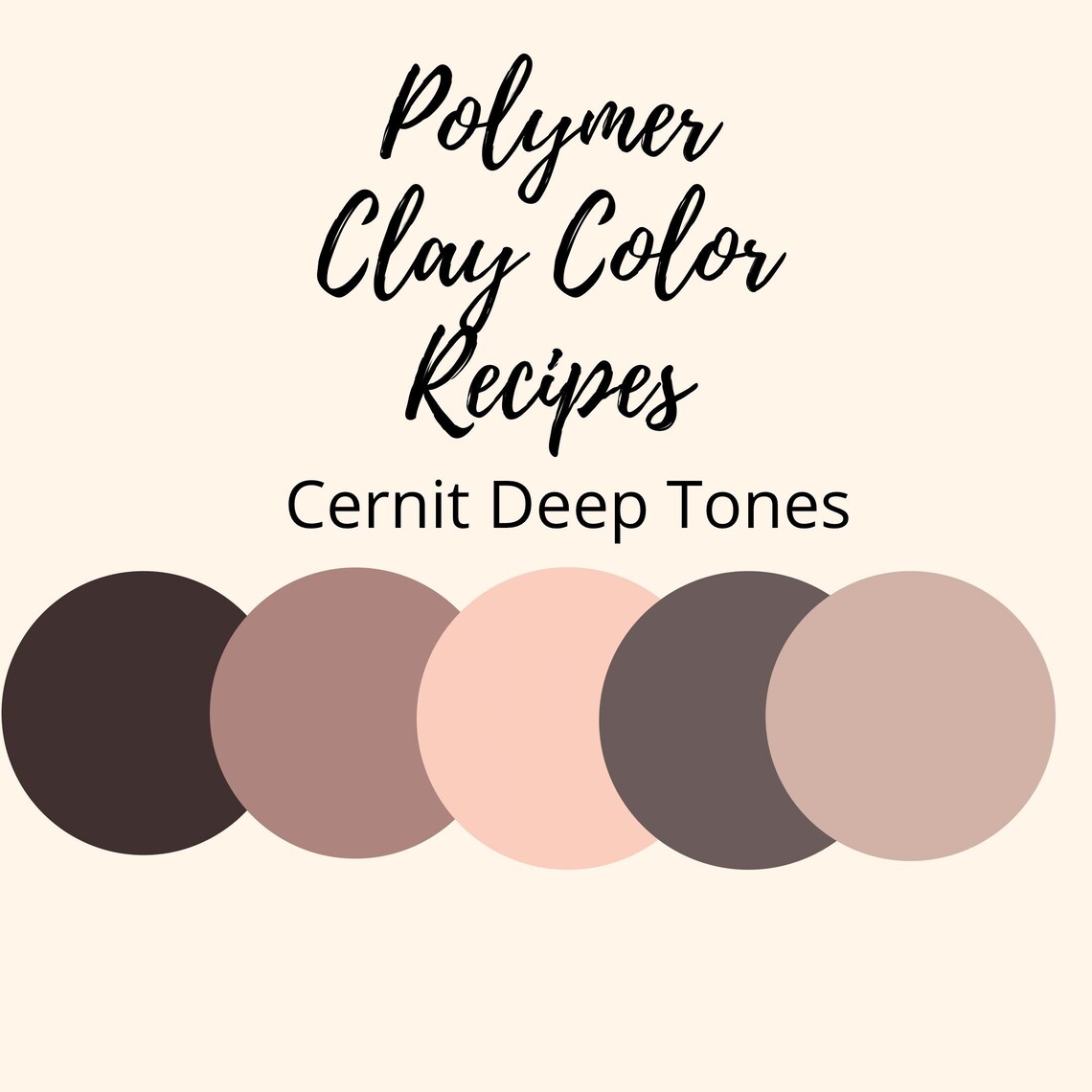 Cernit Polymer Clay Color Recipedeep Tonespolymer Clay Color - Etsy