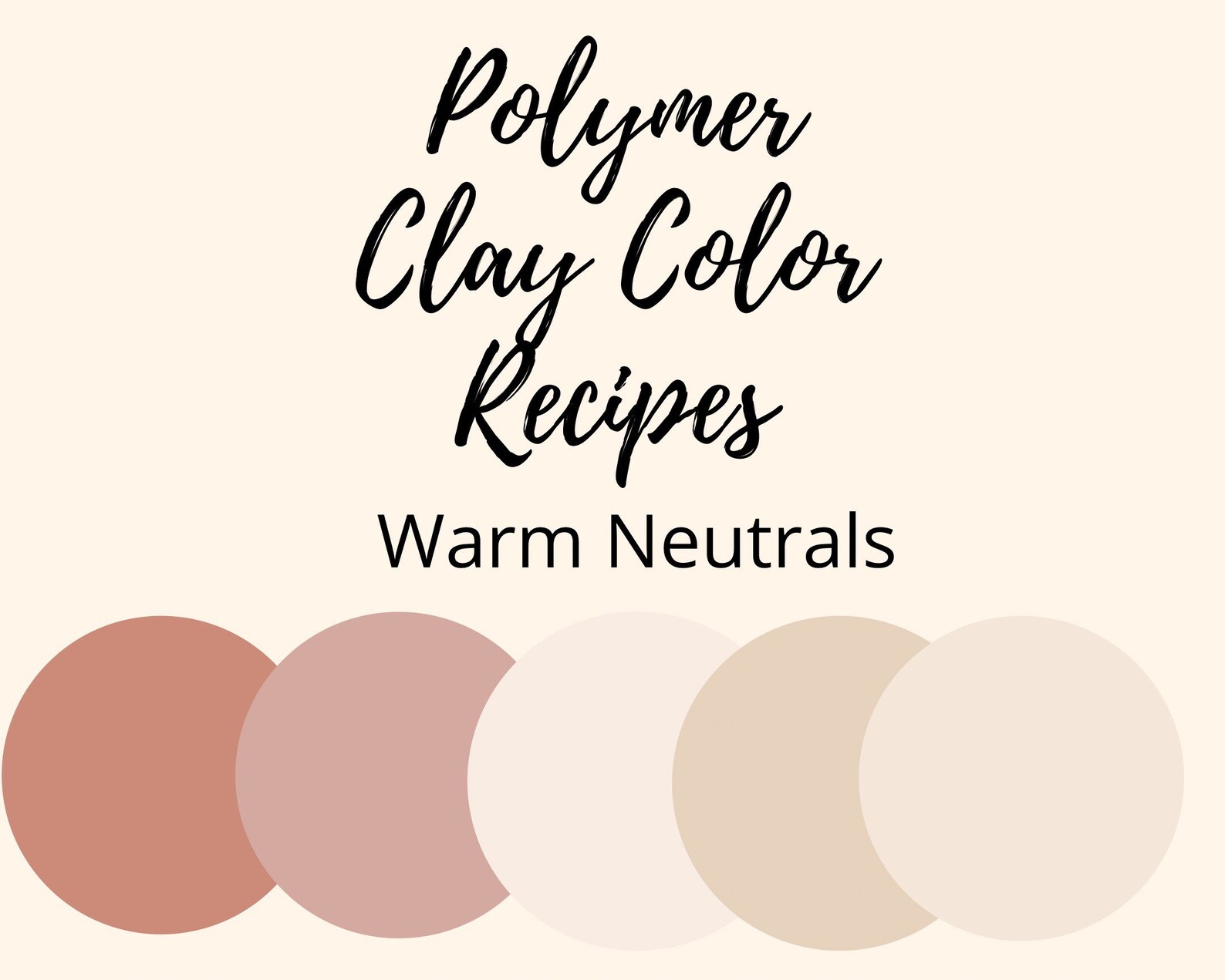 Polymer Clay Color Recipepolymer Clay Color Mixing Warm - Etsy