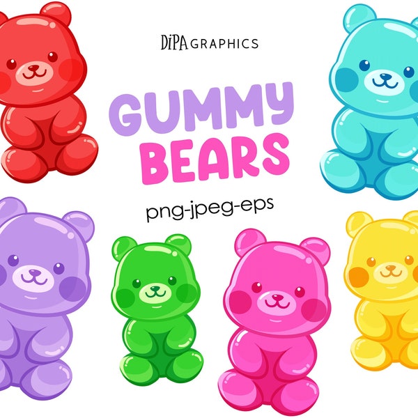 Gummy Bear Clipart - Etsy