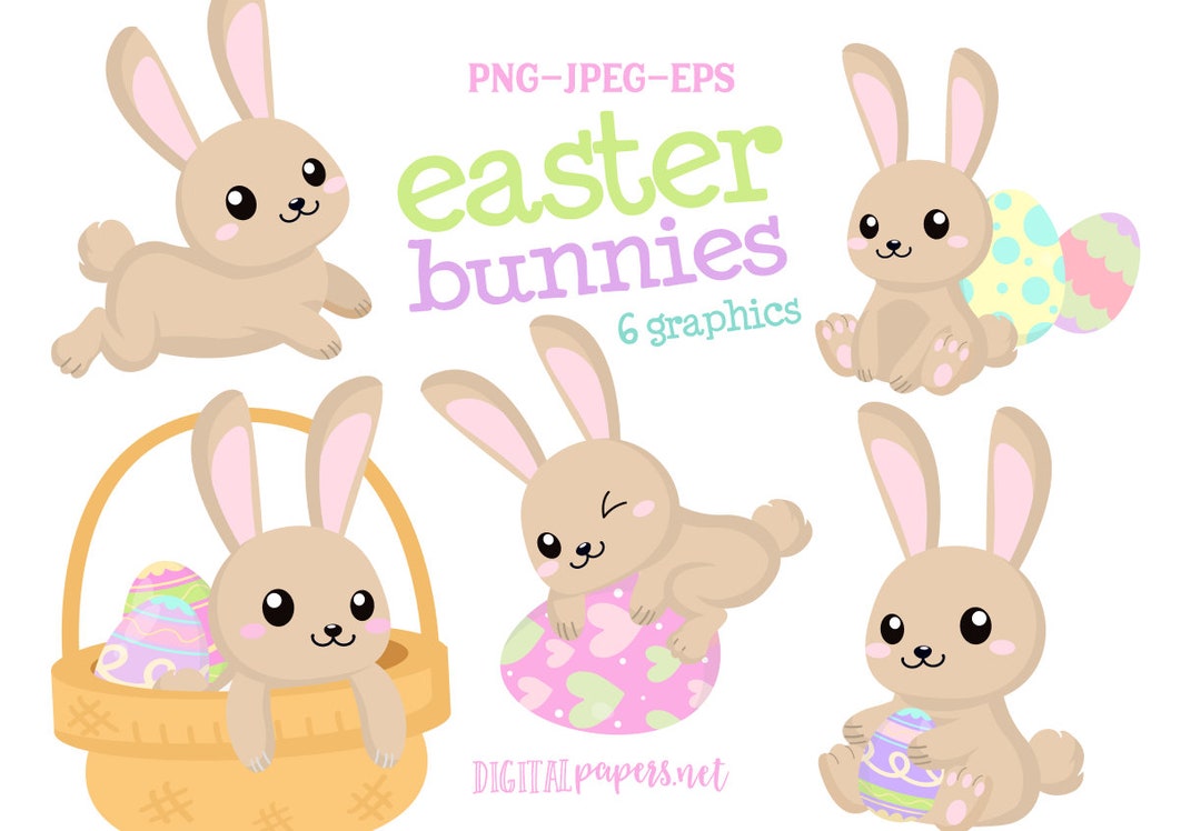 Easter Bunny Clipart, Easter Bunnies Clipart, Animals Clipart, Easter ...