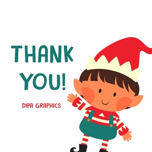 Christmas Elf Clipart: PNG Vector Graphics (commercial Use) - Etsy