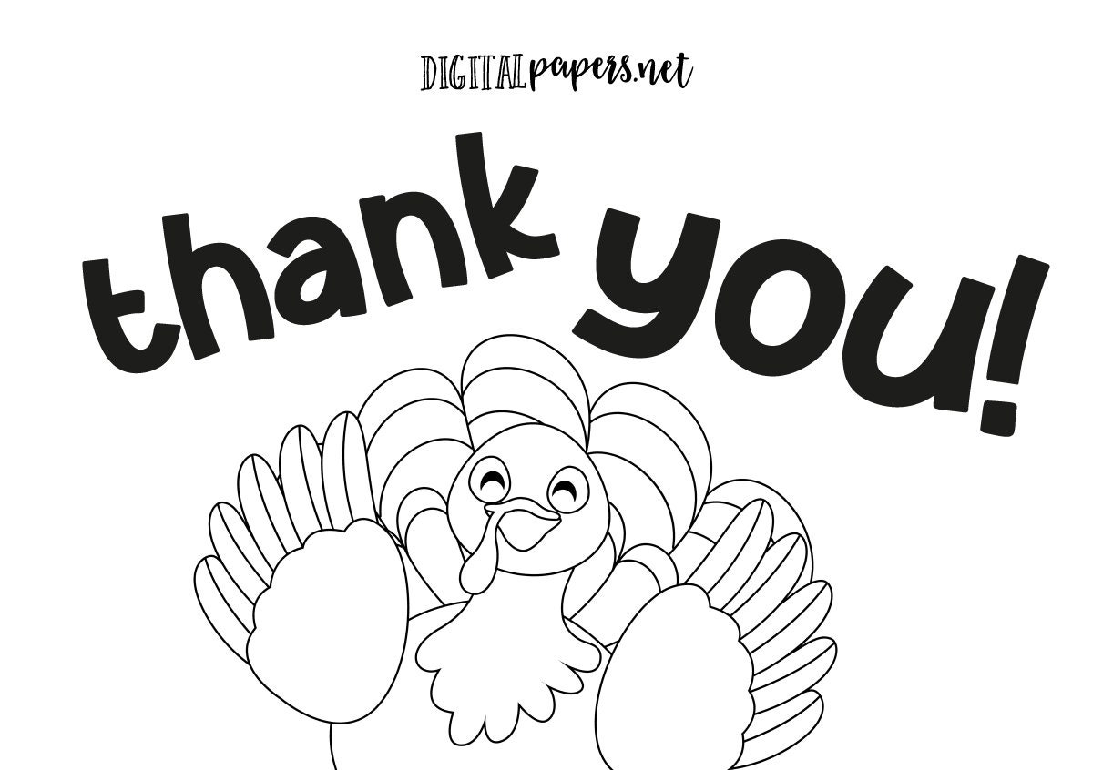 Turkey Outlines Clipart: Thanksgiving Digital Stamps (PNG, JPEG, EPS ...