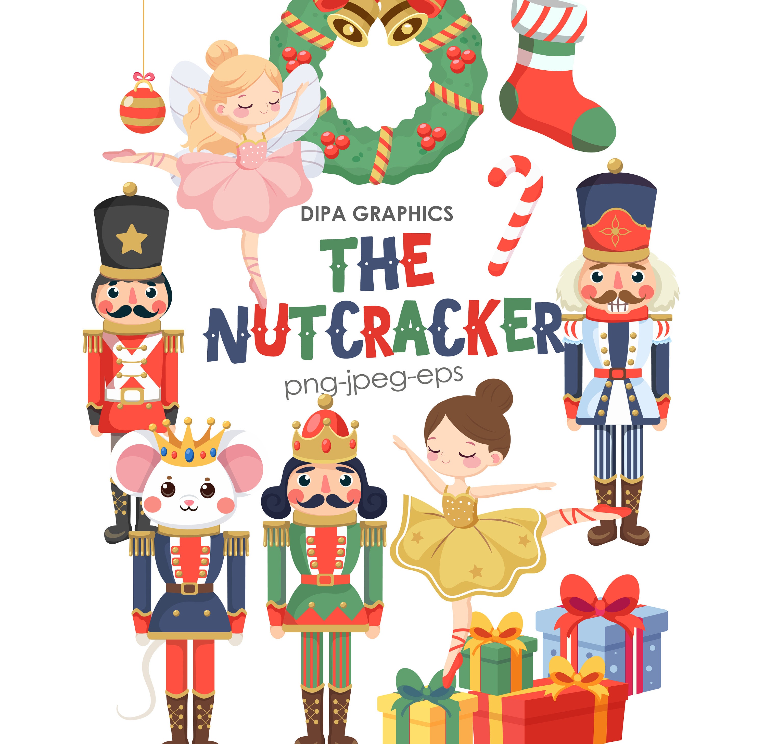 Nutcracker Christmas Clipart: Ballet Ballerina PNG, Vector (instant ...