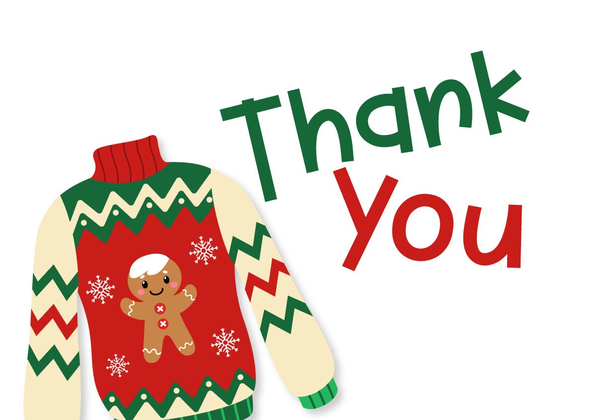 Ugly Christmas Sweater Clipart: PNG, Vector Graphics (instant Download ...
