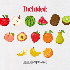 Fruit Clipart, Vector EPS Clipart, Fruit Clip Art, Apple Clipart ...