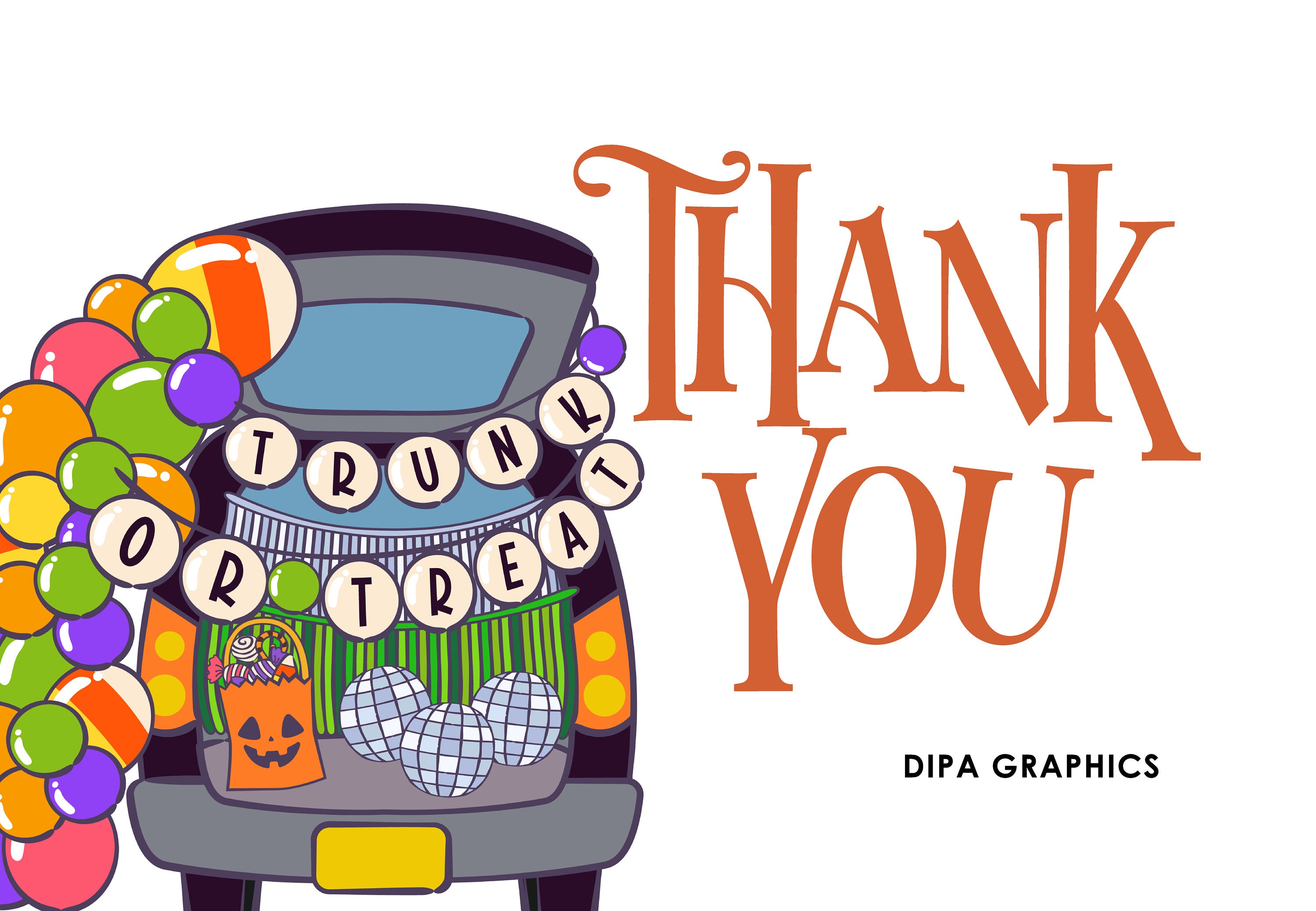 Halloween Trunk or Treat Trucks Clipart (PNG, JPG, EPS) Instant ...
