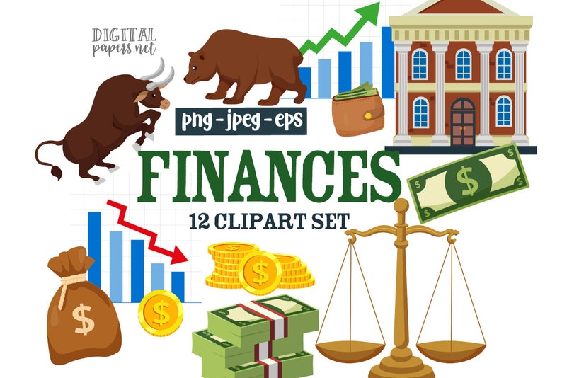 Finances Clipart Money Clip Art Investment Clipart Bill - Etsy