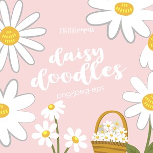 Daisy Doodles, Daisy Clipart, Daisies Clipart, Vector, Garden Clipart ...