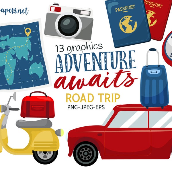 Road Trip Clipart - Etsy