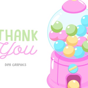 Candy Land Clipart: Gumball Machine, Lollipop, Sweets (PNG, EPS) - Etsy
