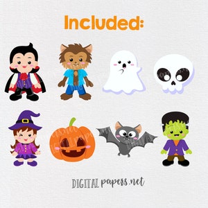 Halloween Cute Clipart, Halloween Birthday Party, Png Clipart, Eps ...