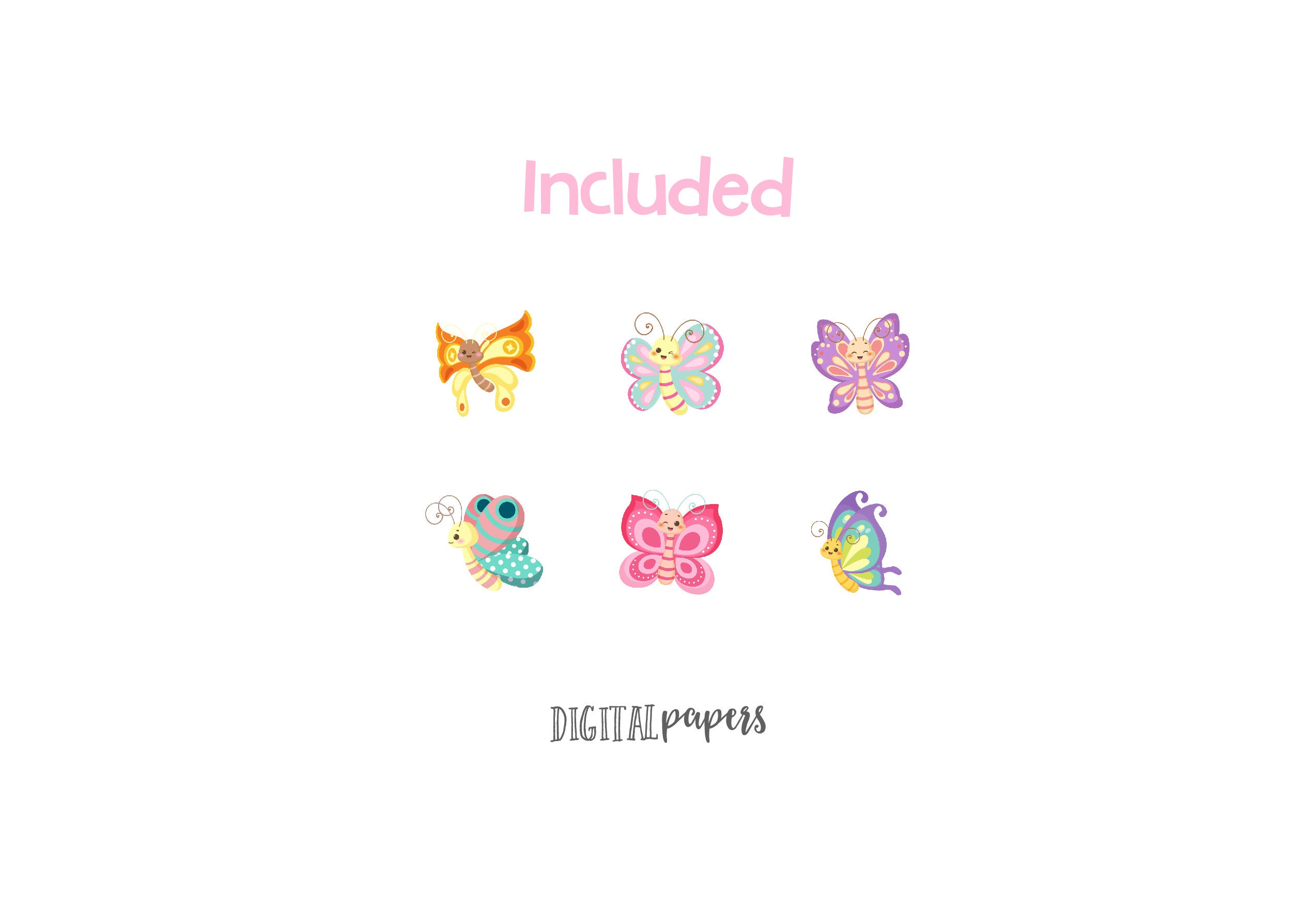 Butterflies Clipart, Spring, Cute Butterflies, Butterfly Clipart ...