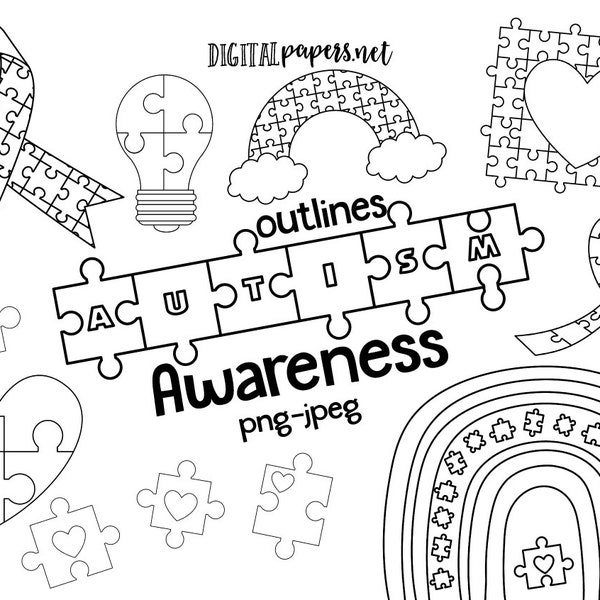 Autism Awareness Day Coloring Pages - Etsy