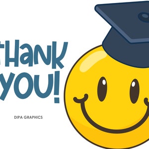 Retro Graduation Clipart, Smiley PNG, Balloon Clipart, Diploma Clipart ...